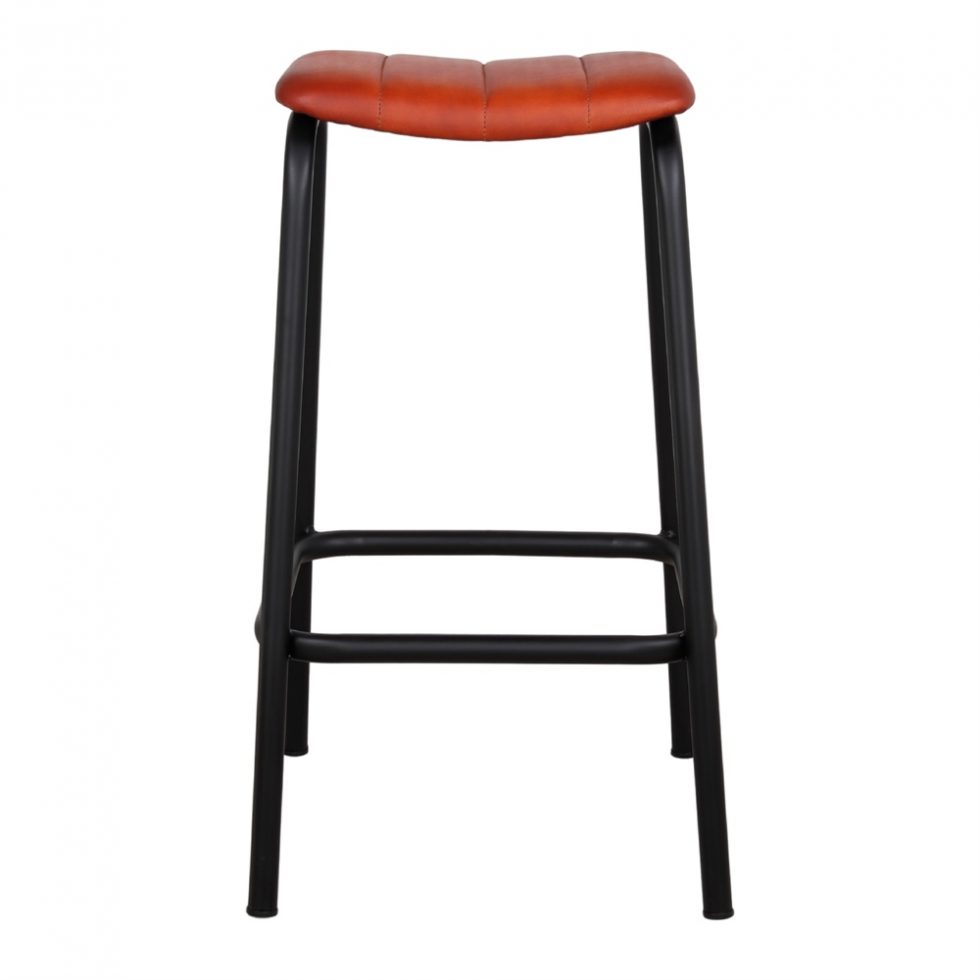 Taburete Estilo Industrial Piel VALENCIA - Desvan Vintage